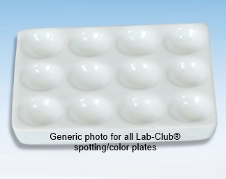 Spotting-/Color-Plate, porcelain, 90 x 29mm, 3 depressions - Lab Club