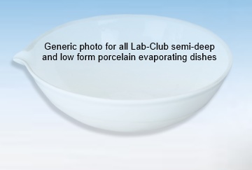 Evaporating dish, porcelain, low form, 200mm OD, 1000ml - Lab Club