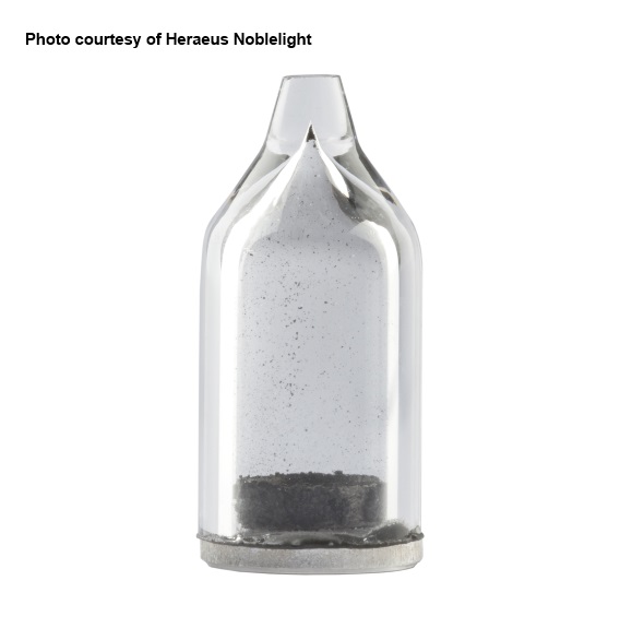 Photoionisation lamp, Heraeus type PKR 106-6-14, RF-excitation, filling ...