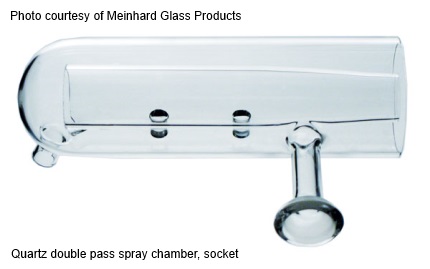 Quarz spray chamber, double-pass, 12/5 socket, for 4500/7500/7700 - Lab ...