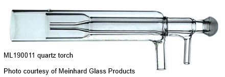 Torch, one-piece, quartz, axial, 1.5 mm injector, for 7500 - Lab Club