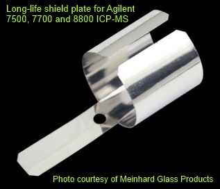 Silver long-life shield plate for Agilent T-mode, 7500a/c/ce/cs, 7700 ...
